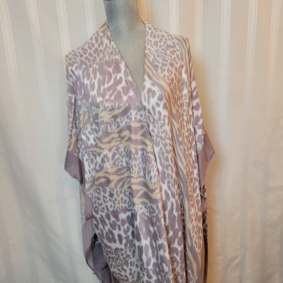 INC International Concepts | Accessories | Inc Animal Print Grey Ivory ...